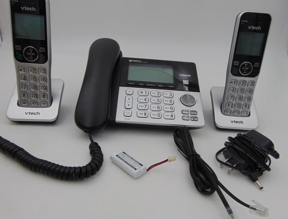 VTech-Corded/Cordless Answering System - Base & 2 Handsets VG208-2 ...