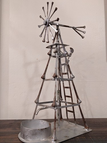 Windmill Metal Art (Antique hand made by unknown local artist in Kansas ...