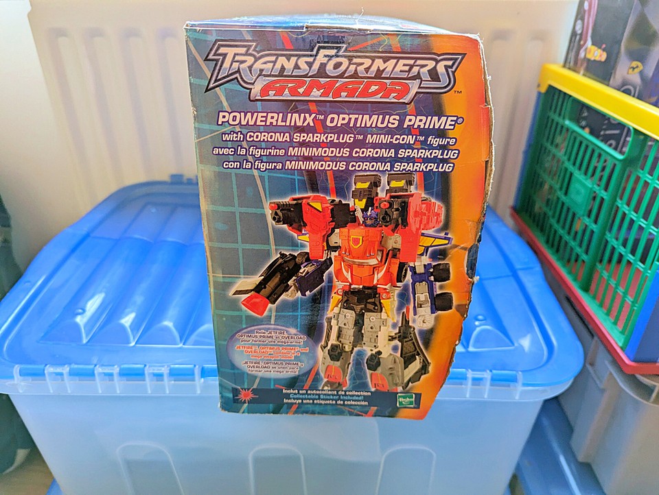 NEW, SEALED Transformers Armada Powerlinx Optimus Prime With Sparkplug ...