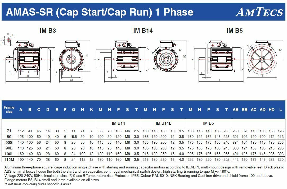 C Face Motor Frame Dimensions In Mm - Infoupdate.org