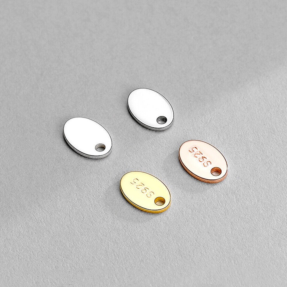 925 Sterling Silver Charm End Tag Beads F1225 | eBay