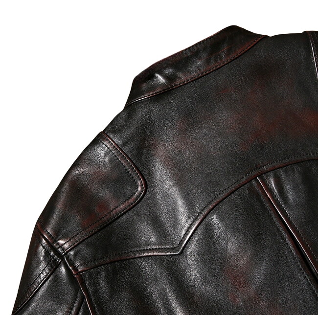 Mens Horsehide Tea core Leather Vintage Style Distressed Biker ...