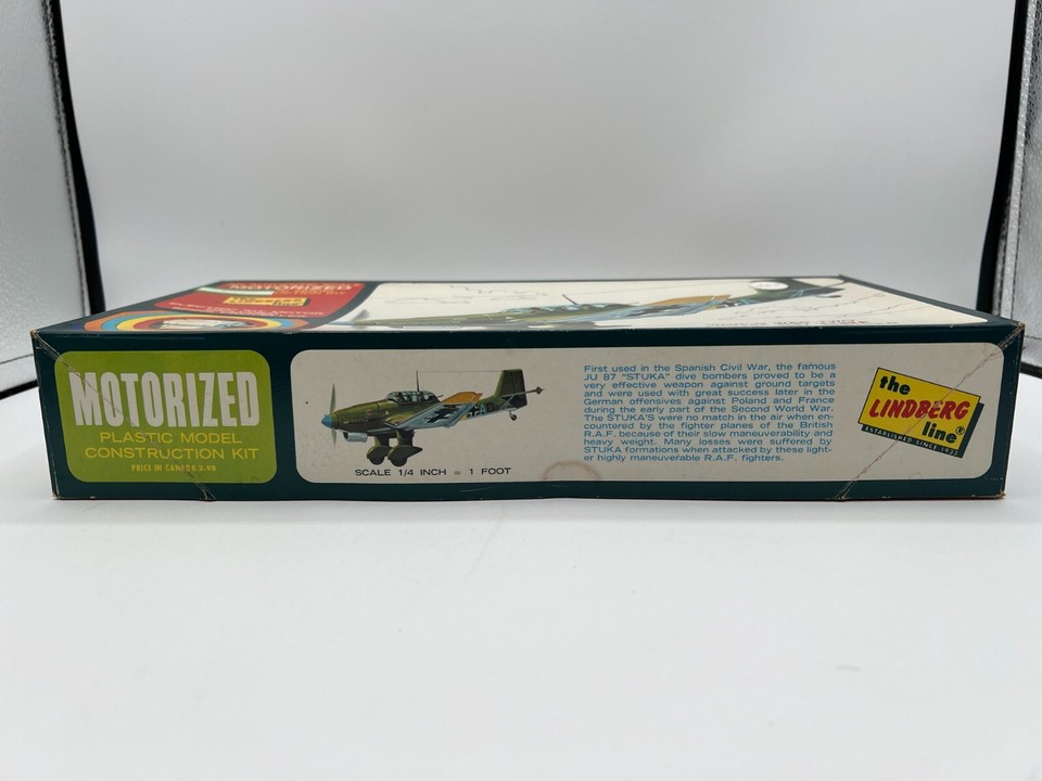 Vintage 1968 Lindberg Motorized Junkers Ju 87 Stuka #3101M 1/48 Model ...