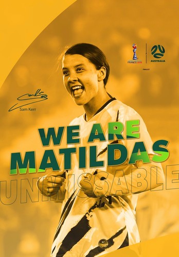 HUGE 600mm MATILDAS SOCCER FOOTBALL TEAM PLAYER POSTER,WORLD CUP ...