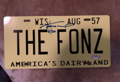 HENRY WINKLER Signed Autograph License Plate THE FONZ Happy Days PSA ...