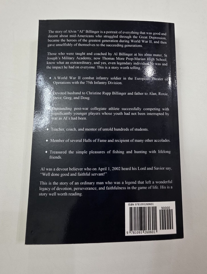 The Legend: Alvin "Al" Billinger by Alan Billinger et al. paperback ...