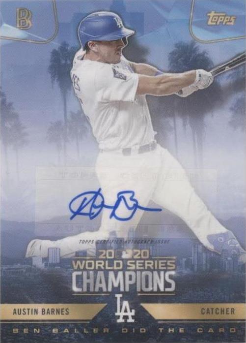 2020 Topps Ben Baller 2020 World Series Champions - Austin Barnes #16 ...