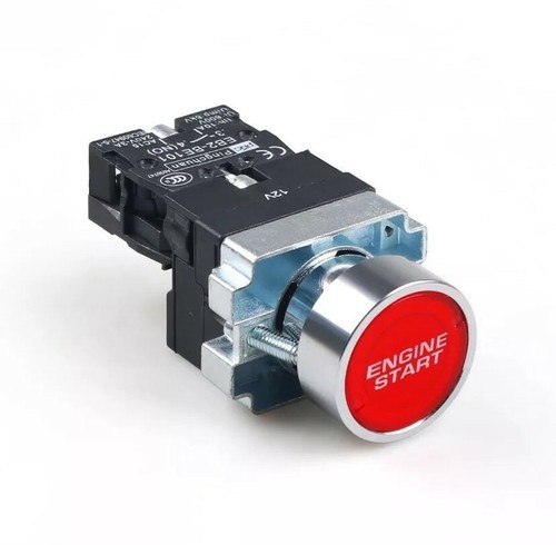 Universal Quality Replacement RED ENGINE START SWITCH IGNITION PUSH ...