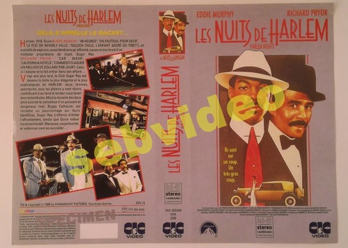 JAQUETTE VHS - CIC VIDEO - LES NUITS DE HARLEM (1989) - OCCASION ** | eBay
