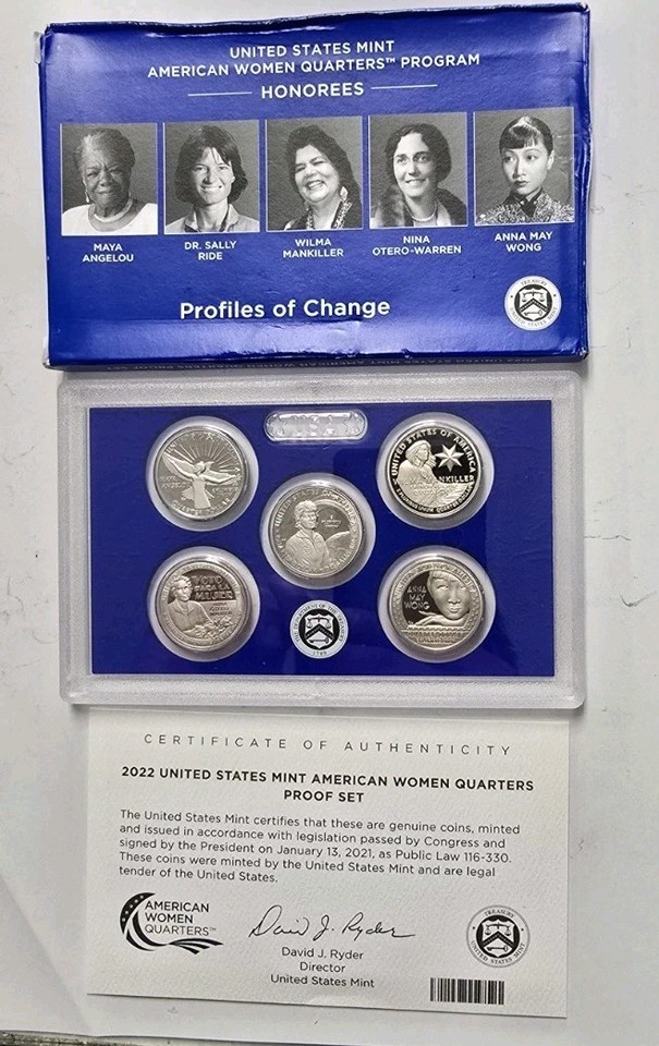 2022 American Women Quarters U.S. Mint Clad Proof Quarter Set ...