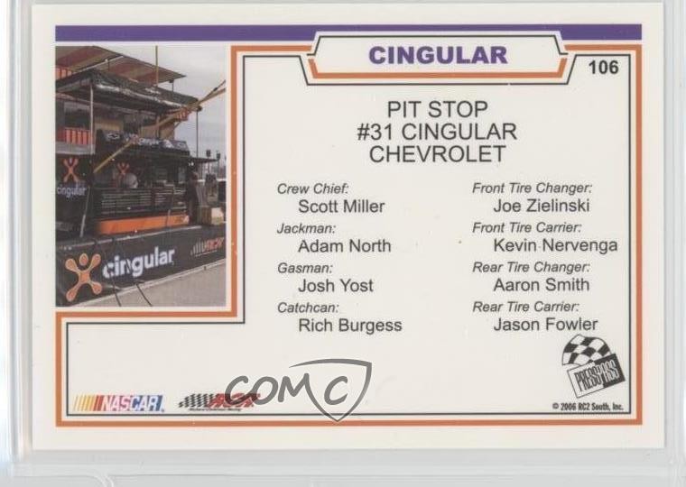 2006 Traks Pit Stop Jeff Burton Richard Childress Racing Scott Miller ...