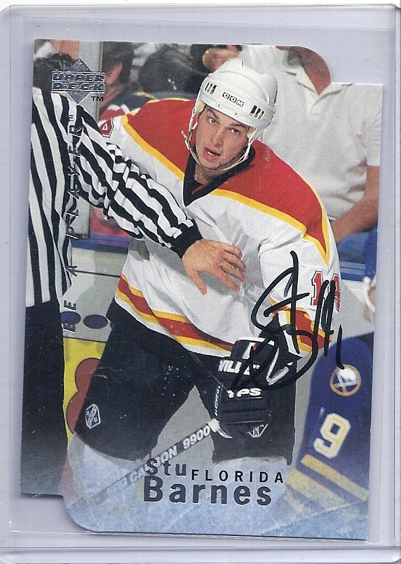 1995-96 BE A PLAYER STU BARNES DIE CUT AUTO BAP SIGNATURE UPPER DECK ...