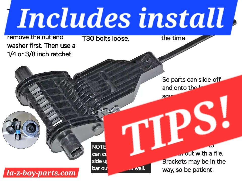 La-Z-Boy EXACT PARTS Electric Power Recliner Drive Toggle Guide Rod ...