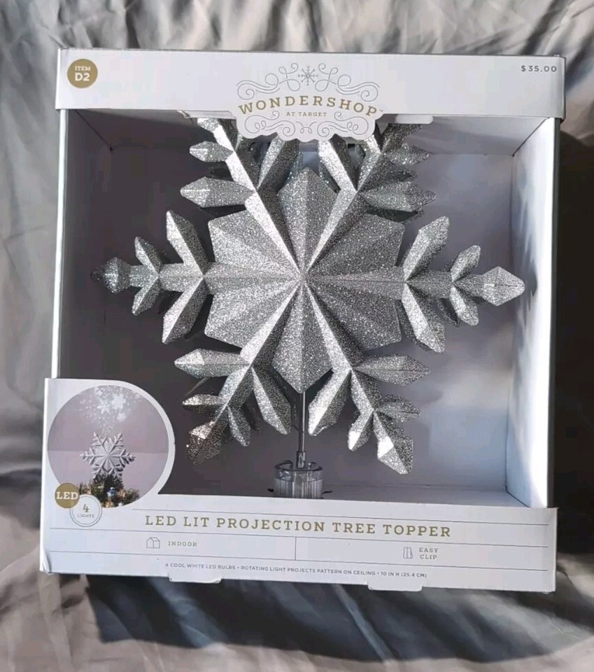 Wondershop At Target Silver Star LED Lit Projection Tree Topper • New ...