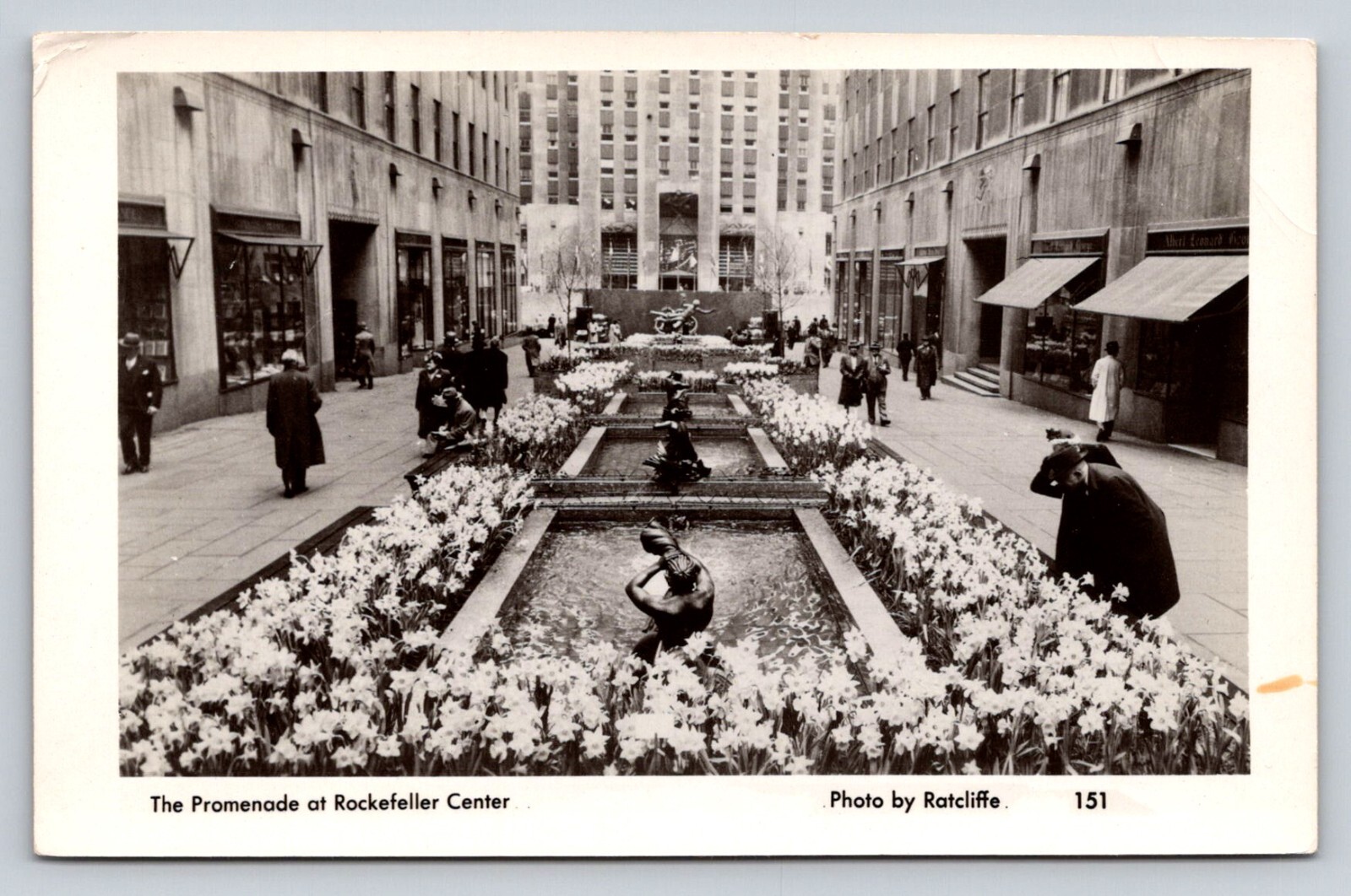 RPPC Promenade Rockefeller Center New York City Real Photo P665 | eBay