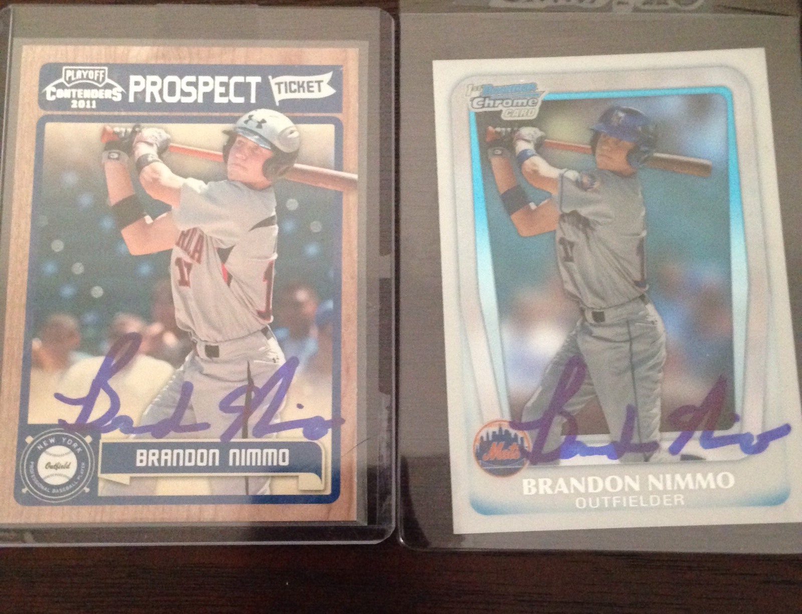 Brandon Nimmo Signed 2 Cards Lot | eBay