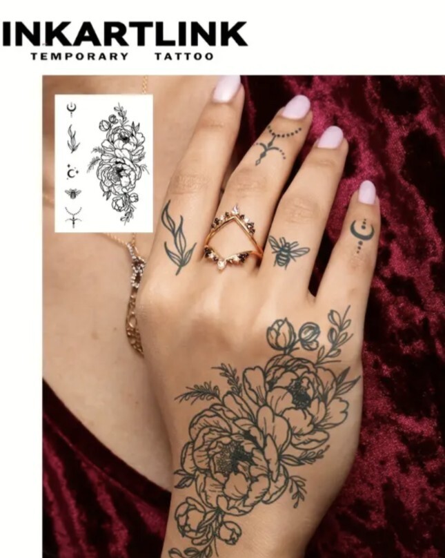 Temporary Finger Tattoos Insects Tattoos Fingers Beetle Spider Ant Bug