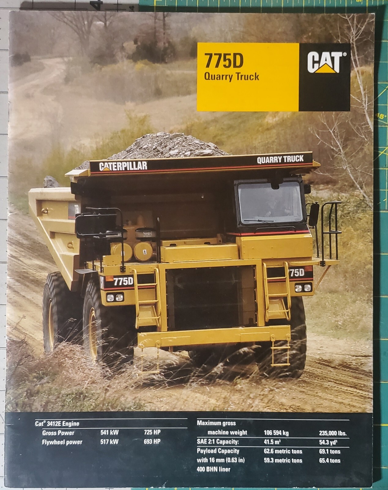 CAT 775D Quarry Truck Sales Brochure 1995 | eBay