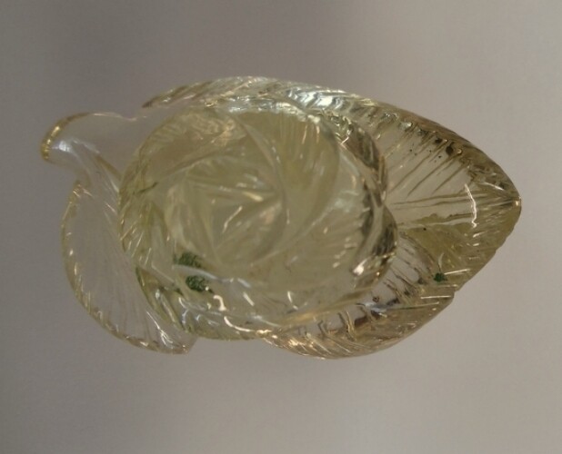 CITRINE FLOWER ON LEAF HAND CARVING 41x23 MM 104.91 CTS. BEAUTIFUL ...