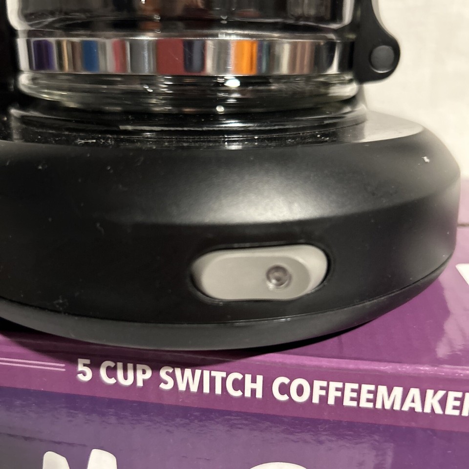 Mr Coffee 5-Cup Mini Brew Switch Coffee Maker, Black Model BVMC ...