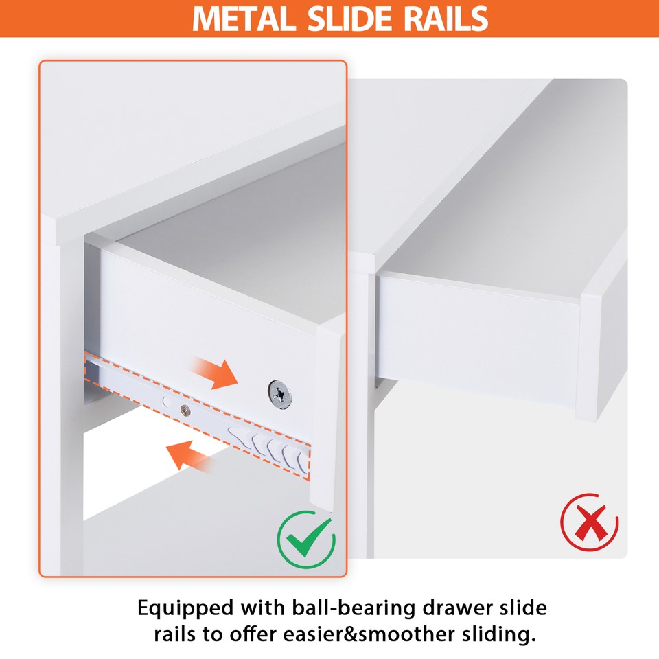 3 Tier X-Design Console Table w/1 Drawer Wooden Sofa Side Table for ...