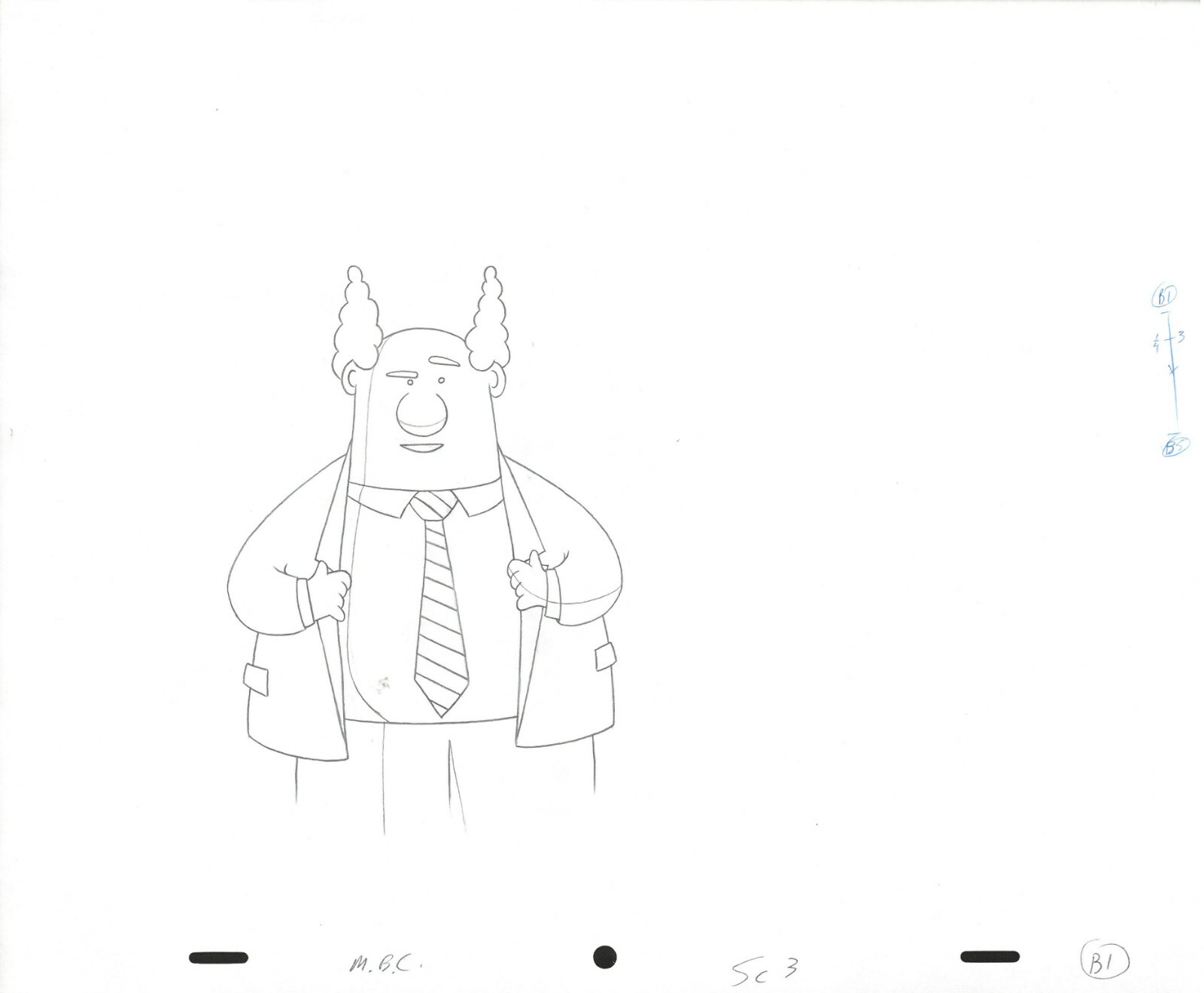 Dilbert Animated Series Original Production Drawing Pointy-Haired Boss ...