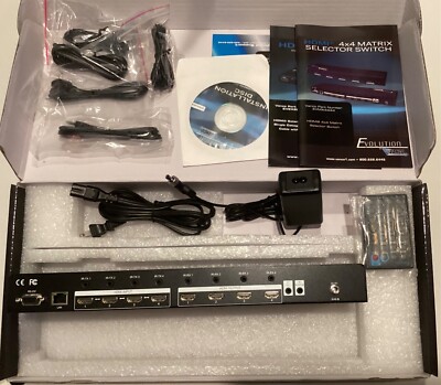 Vanco Evolution 4X4 HDMI Switcher Matrix (EVMX4444) LAN and RS232 ...