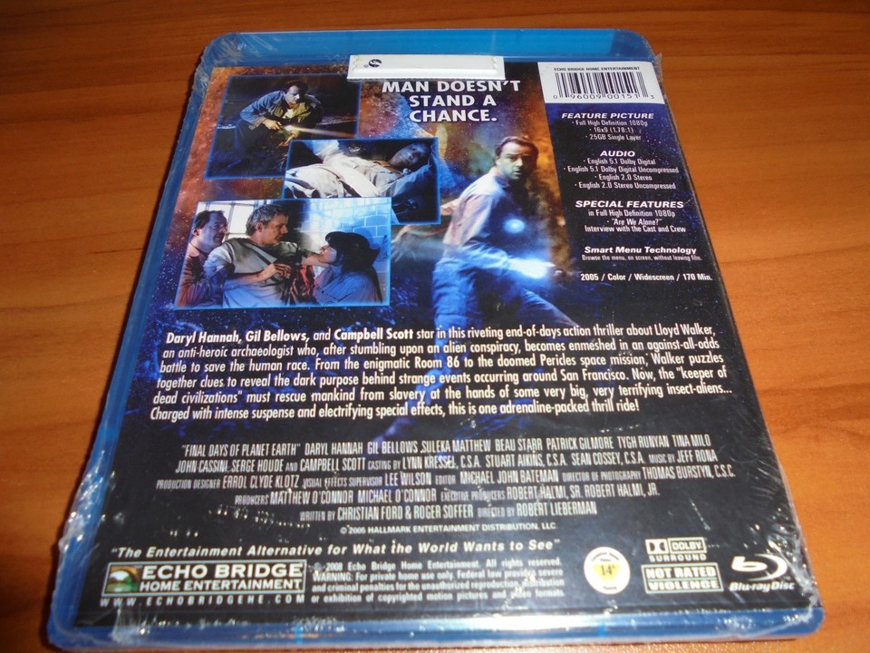 Final Days of Planet Earth (Blu-ray Disc, 2008) Daryl Hannah, Gil ...