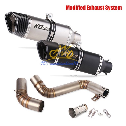 Exhaust Mid Link Pipe Muffler Baffle Slip-on Modified For Duke 200 390 ...