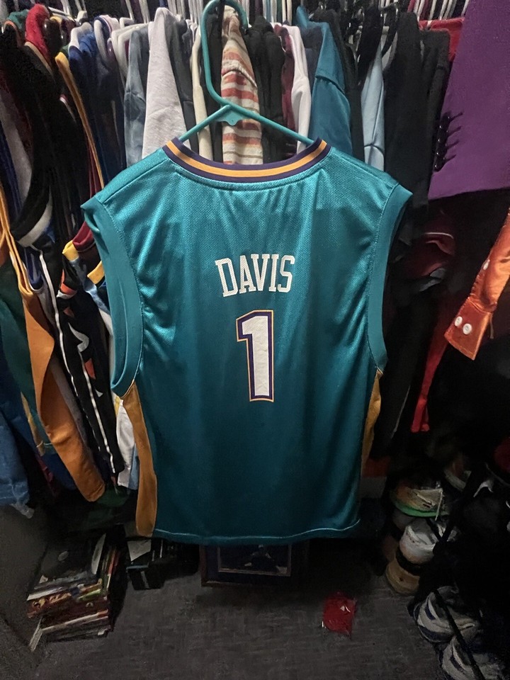 Baron Davis NEW NEW ORLEANS HORNETS REEBOK NBA THROWBACK jersey Xl | eBay