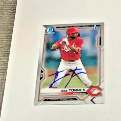 Jose Torres 2022 Bowman CHROME autograph signed card Reds BCP-125 | eBay