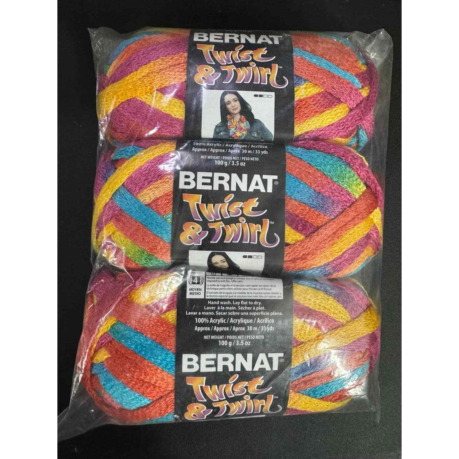 3 Skein Bernat Twist & Twirl Yarn Circus | eBay