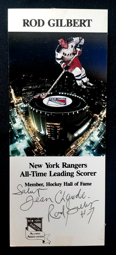 ROD GILBERT AUTHENTIC AUTOGRAPH / HAND SIGNED HOCKEY SIGNATURE 10353 | eBay