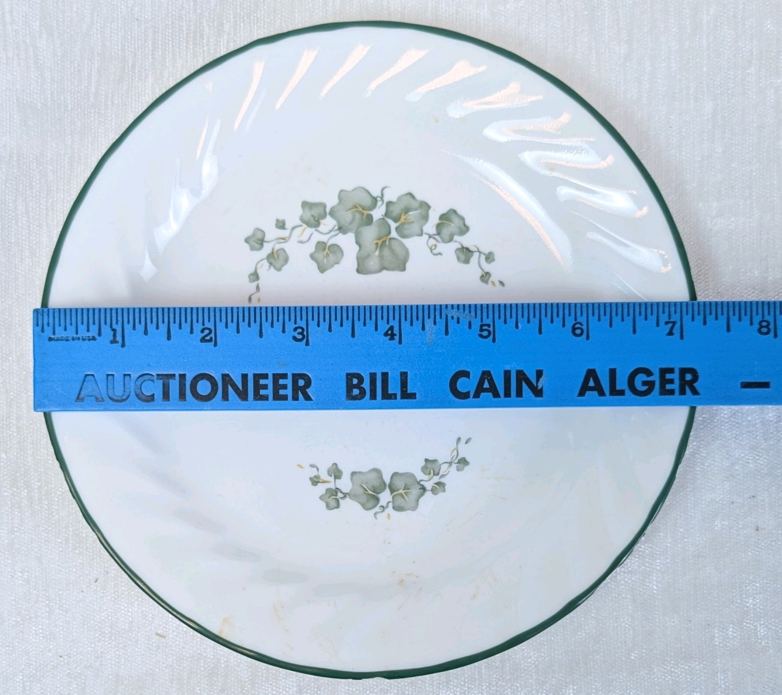 Set of 5 Corelle Corning Callaway Ivy 7-1/8" Salad Plates Green Leaves ...