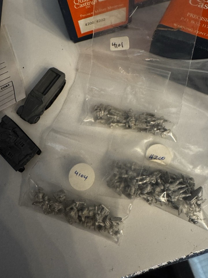 Quality Castings WWI WWII Wargaming Mini 15mm Tanks Jeeps Soldiers ...