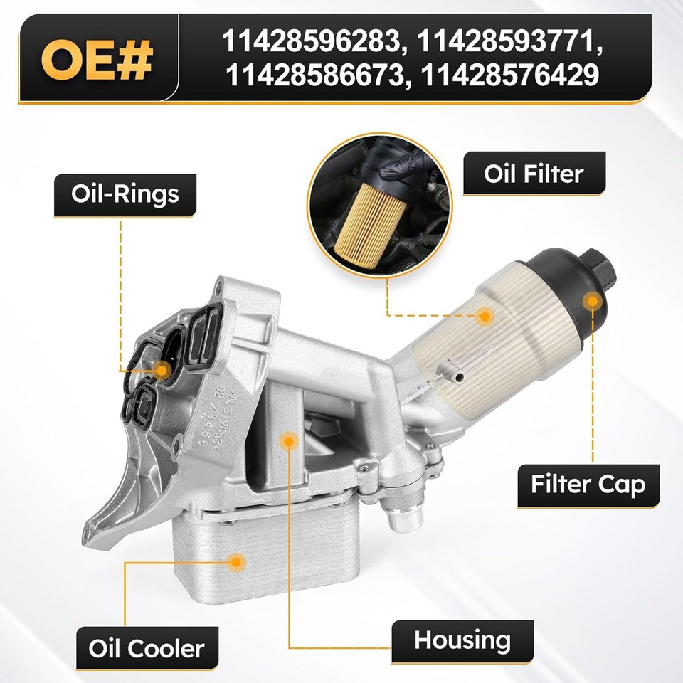 11428596283 Engine Oil Filter Housing for BMW 230i 320i 330e 330i 430i ...