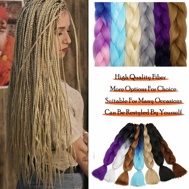Mega Thick Box Braid Long Jumbo Braiding Hair Extension As Human Real ...