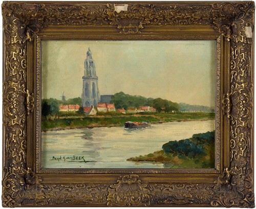 ÖL BILD LANDSCHAFT Signiert Bernard Antoine van Beek GEMÄLDE 1920 j. | eBay