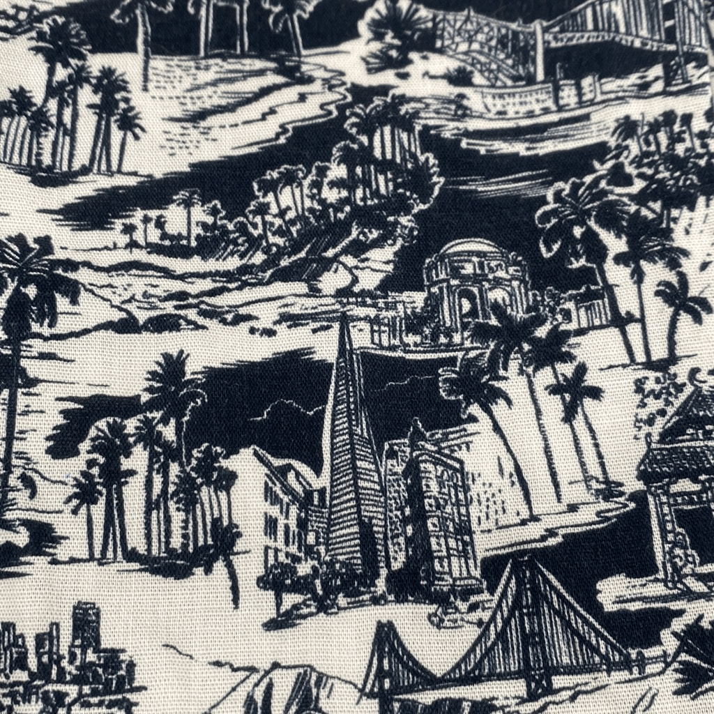 Marine Layer San Francisco toile print Allison Pants XS | eBay