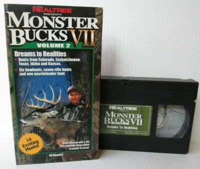Realtree MONSTER BUCKS VII DREAMS TO REALITIES VHS TAPE Hunting Video ...