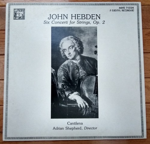 [LP itself seems near-mint] Six Concerti for Strings - John Hebden [MHS ...