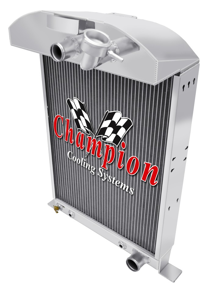 DR Champion 3 Row Radiator Chevy Config for 1933 1934 Ford Cars V8 ...