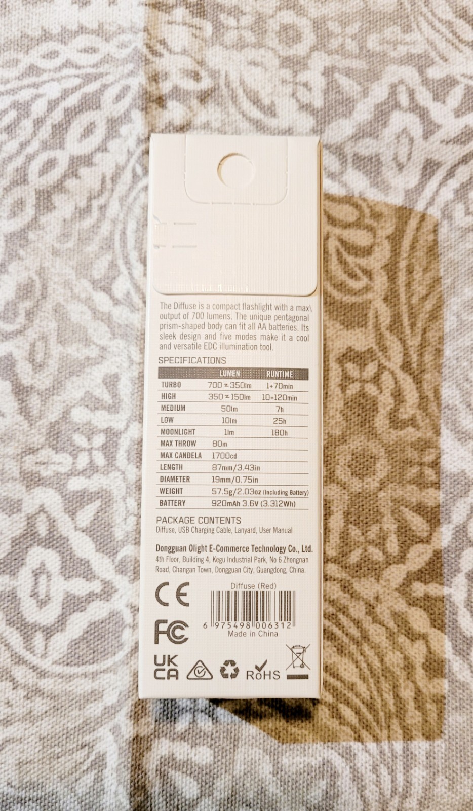 Olight Diffuse Red 700 Lumens EDC Pocket Flashlight i3E EOS Vibrant ...