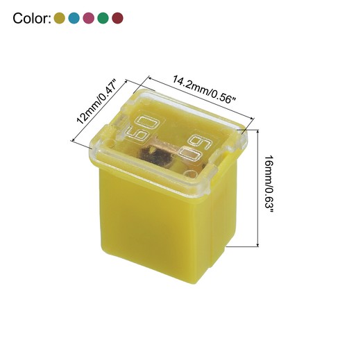 10 x Automotive Cartridge Fuse 48V 20/30/40/50/60A Female Terminal Low ...