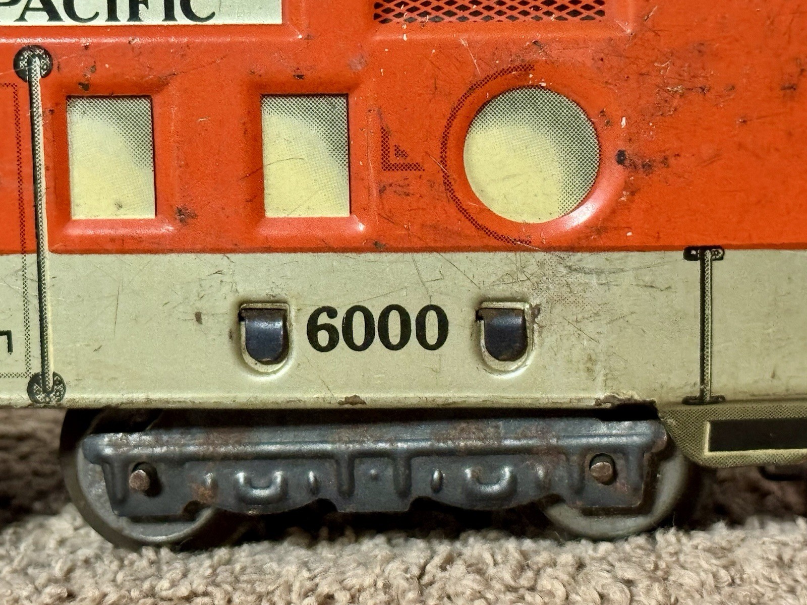 Marx Southern Pacific 6000 Train Engine Orange Diesel Locomotive O ...
