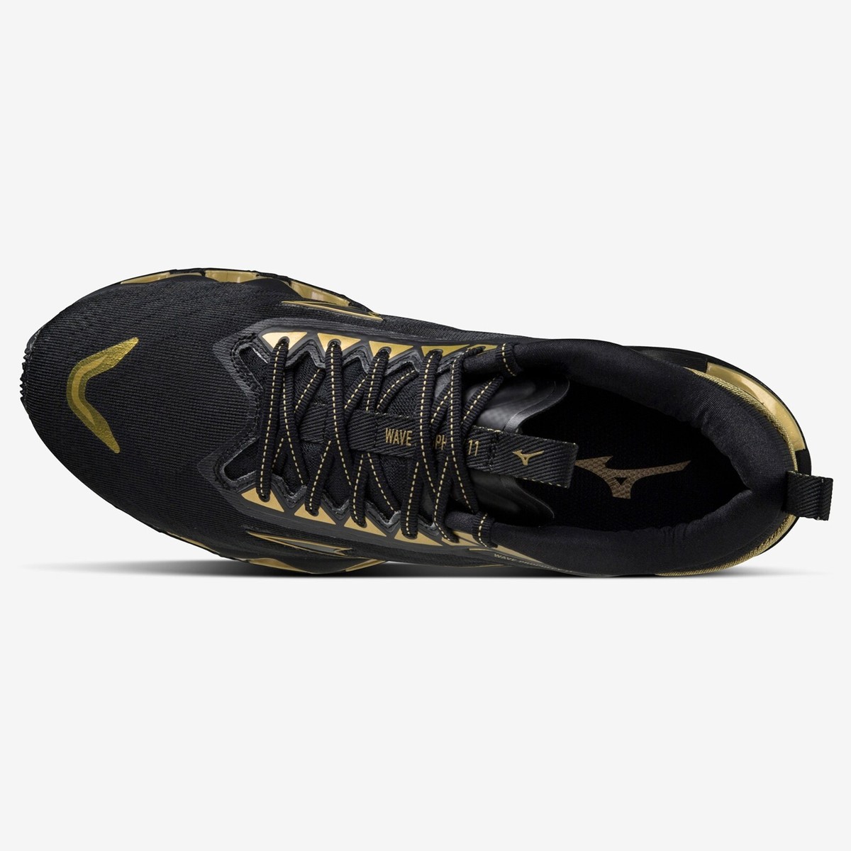Mizuno Men's Running Shoes Wave Prophecy 11 Black x Gold Mizuno Men's Running Shoes Wave Prophecy 11 Black x Gold
