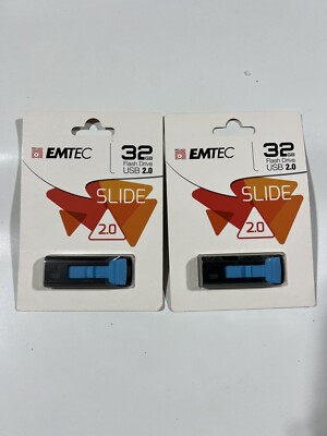 EMTEC ECMMD32GC452 Slide 32GB USB 2.0 Flash Drive (Lot of 2) | eBay
