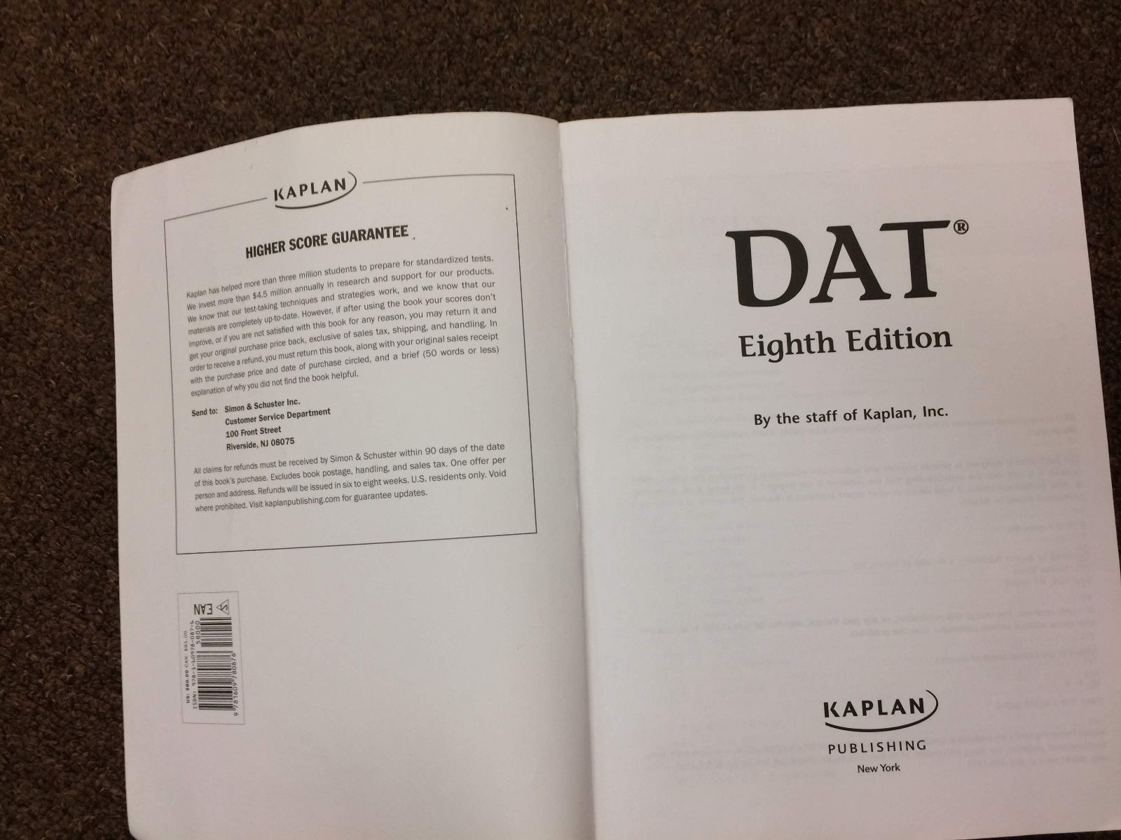 Kaplan DAT Dental Admission Test Review Book 2012 | eBay