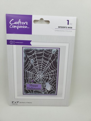Crafters Companion Halloween Spider's Web Embossing Folder | eBay
