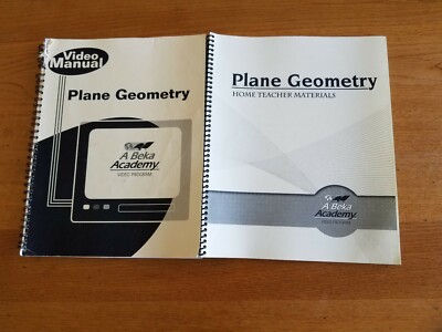 Plane Geometry Video Manual and Home Teacher Materials Abeka Book | eBay